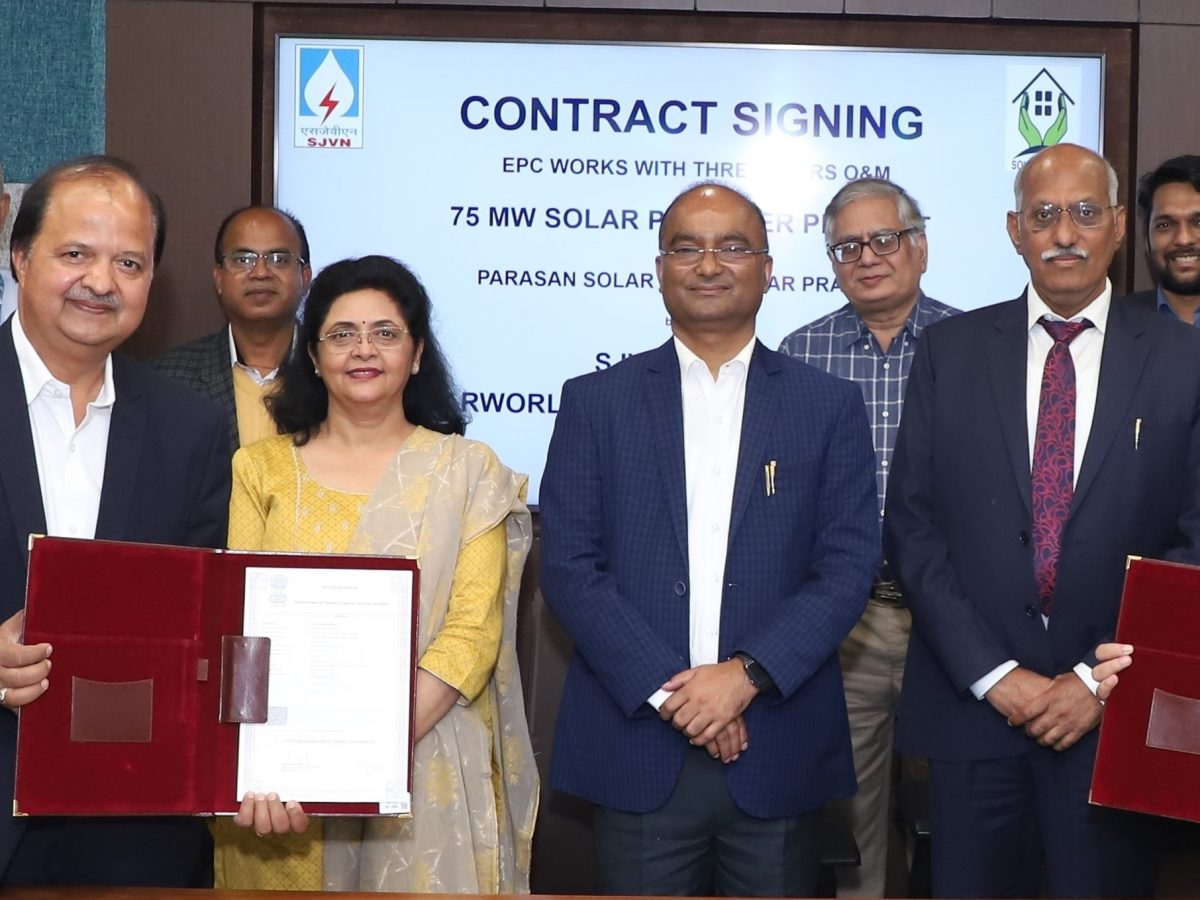 SJVN bags EPC contract for 75MW project at Parasan solar park ...
