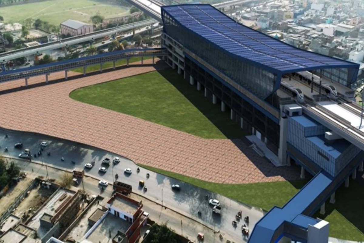 Highest RRTS station of the Delhi-Ghaziabad-Meerut RRTS corridor takes ...