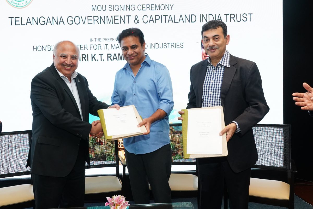 CapitaLand India Trust signs MoU with Telangana govt to establish data centre in Hyderabad ...