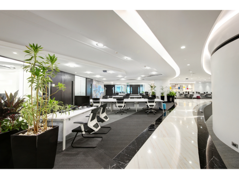 Discover the unique oval design of the futuristic Birla Aura building ...