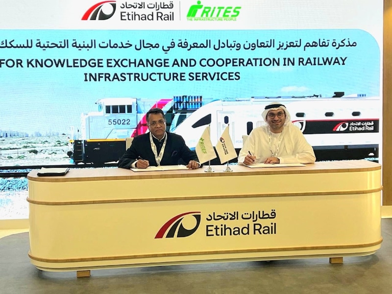 Rites & Etihad Rail sign MoU for rail infra works in UAE - Construction ...